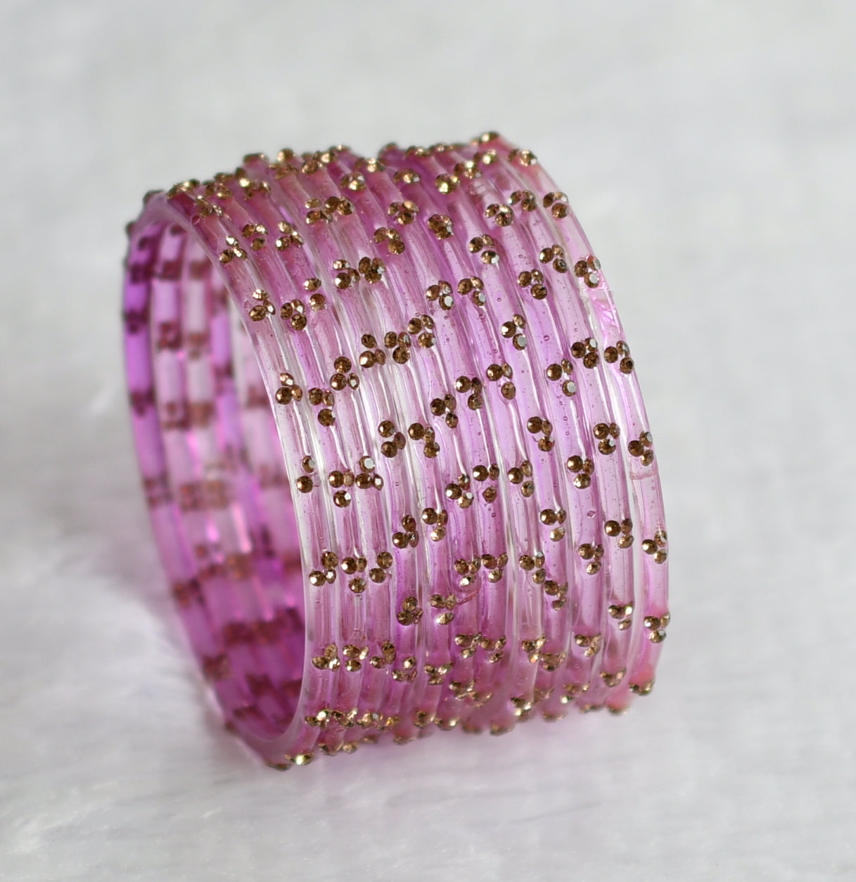 Set of 12 lavender glass bangles(2.8) dj-49627 – dreamjwell