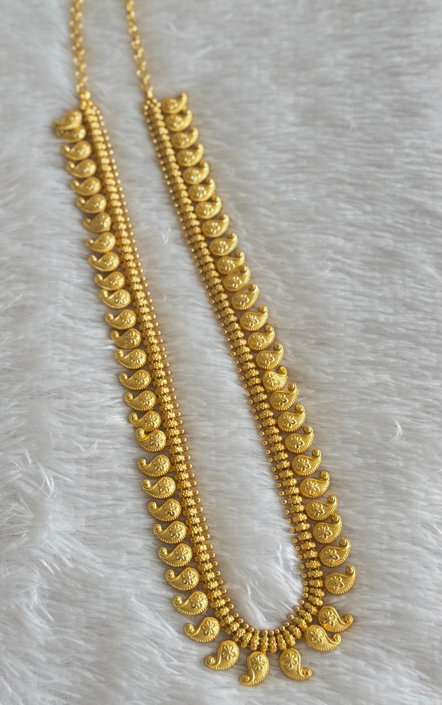 Matte gold finish kerala style mango haar dj-51629 – dreamjwell