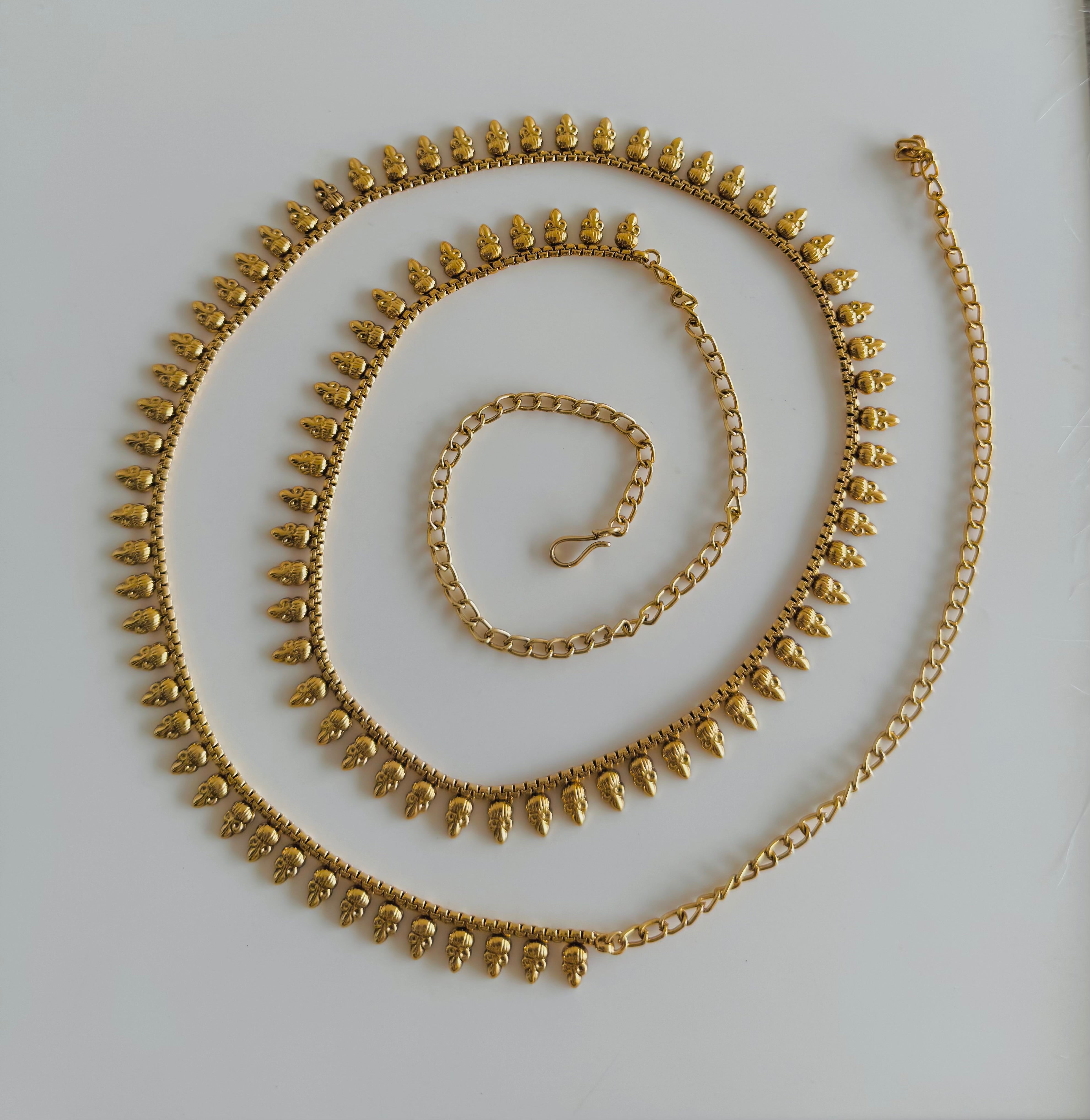 Antique gold tone hip/waist chain dj-51387 – dreamjwell