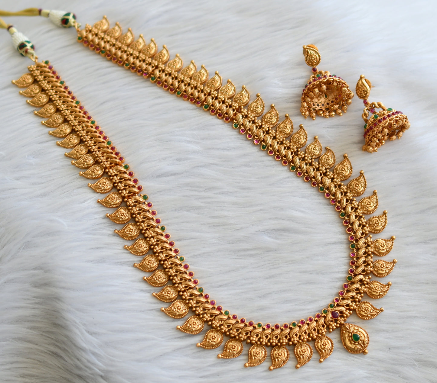 Matte finish kemp-green mango haar set dj-36935 – dreamjwell