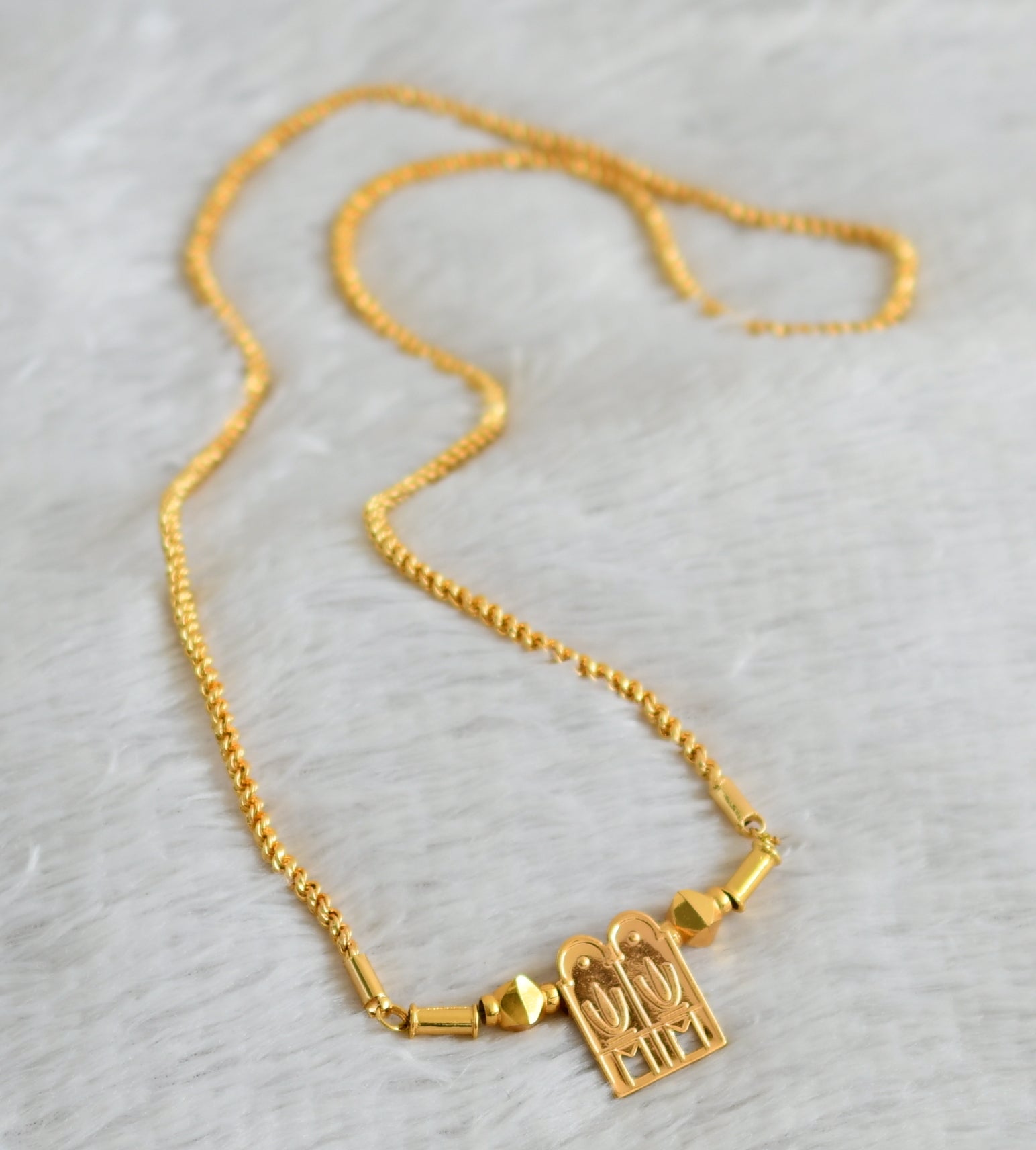 Gold tone 30 inches rope chain with nama mangalyam dj-47083 – dreamjwell