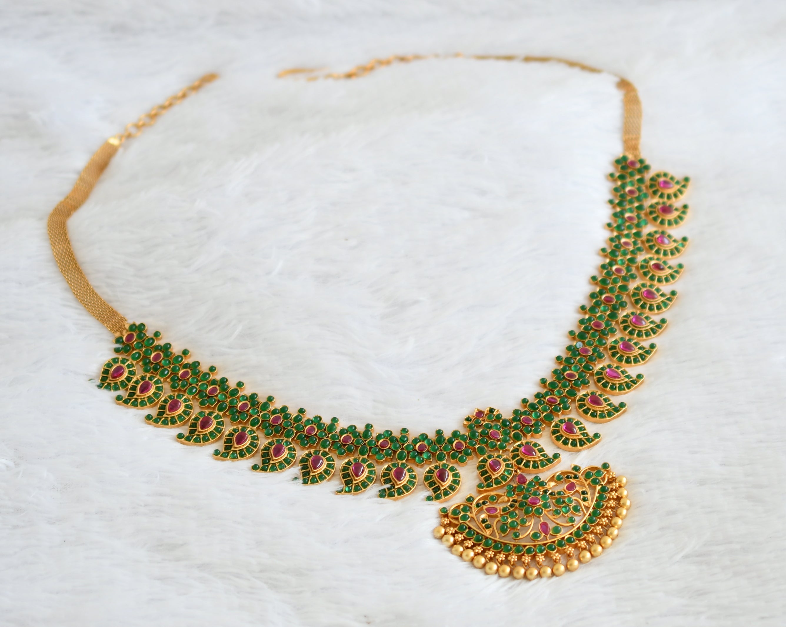 Matte finish green-kemp mango flower waist band/chain dj-50829 – dreamjwell