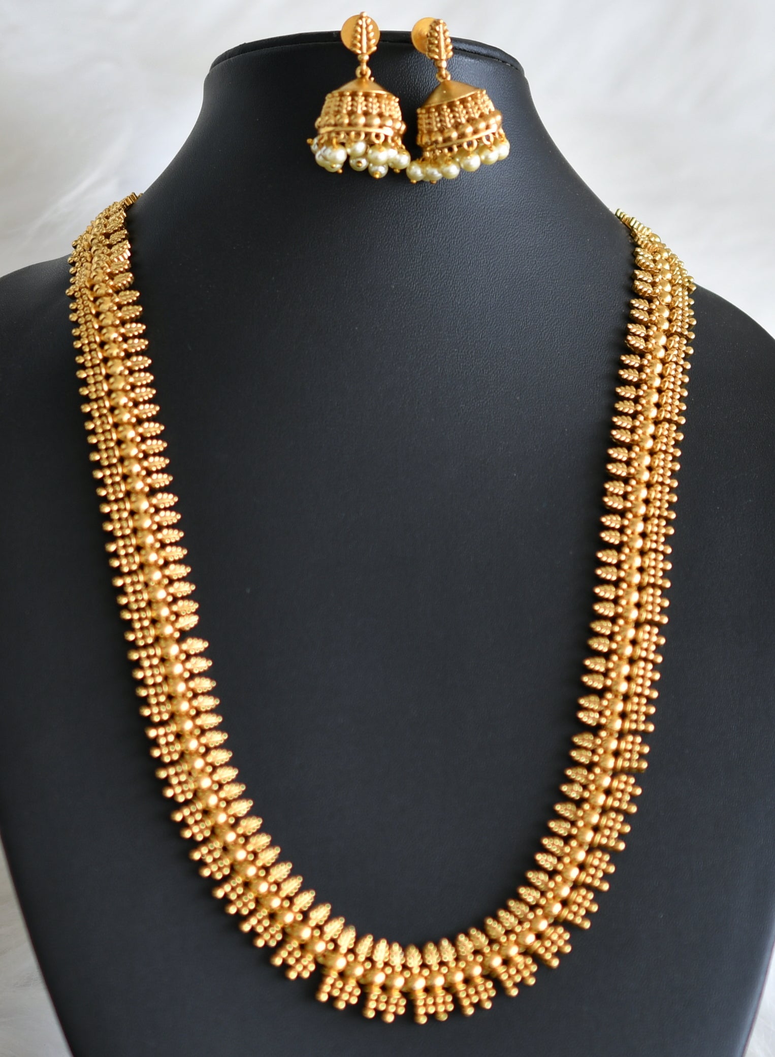 Matte finish pearl leaf haar set dj-44044 – dreamjwell