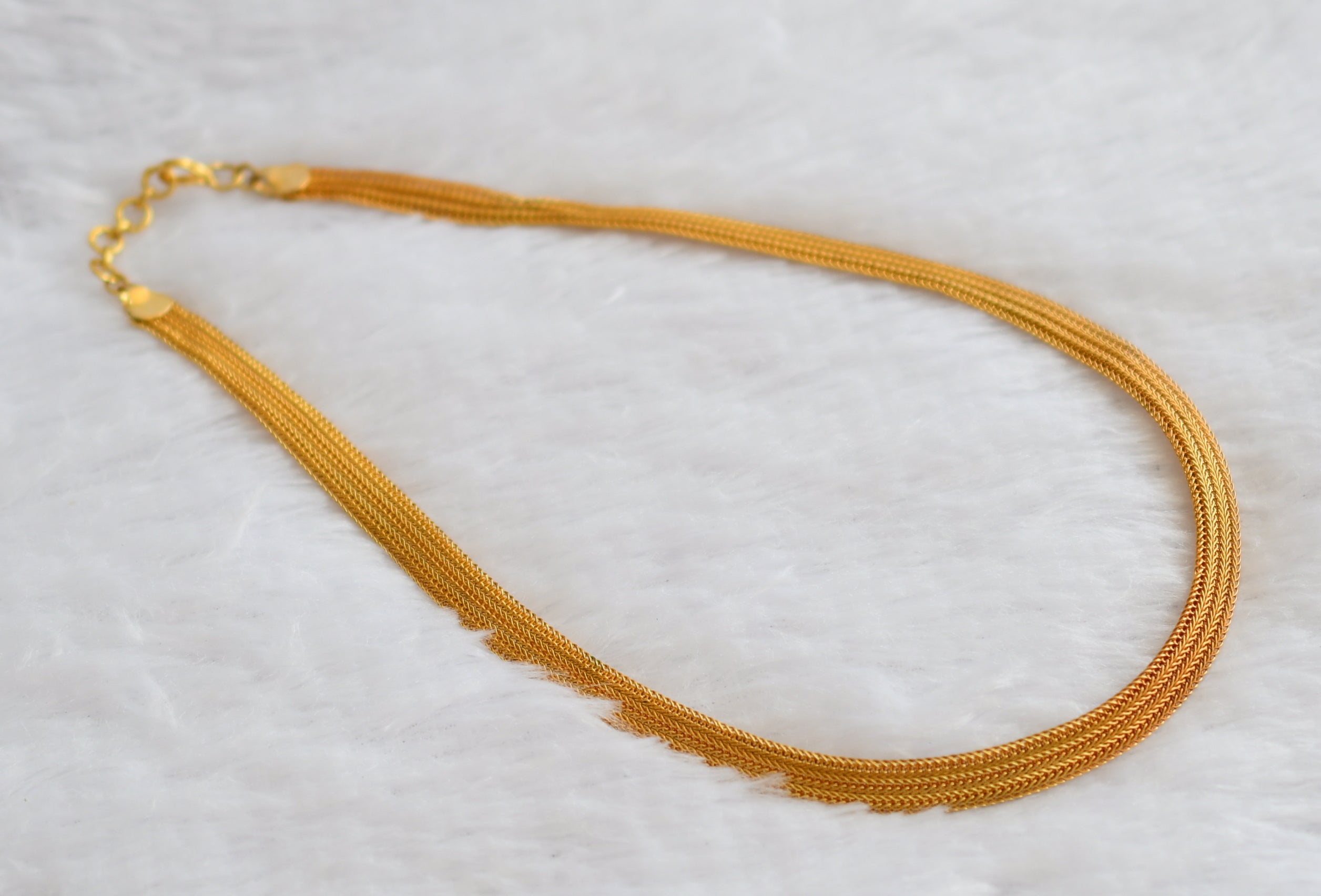 Antique gold tone choker chain dj-46114 – dreamjwell