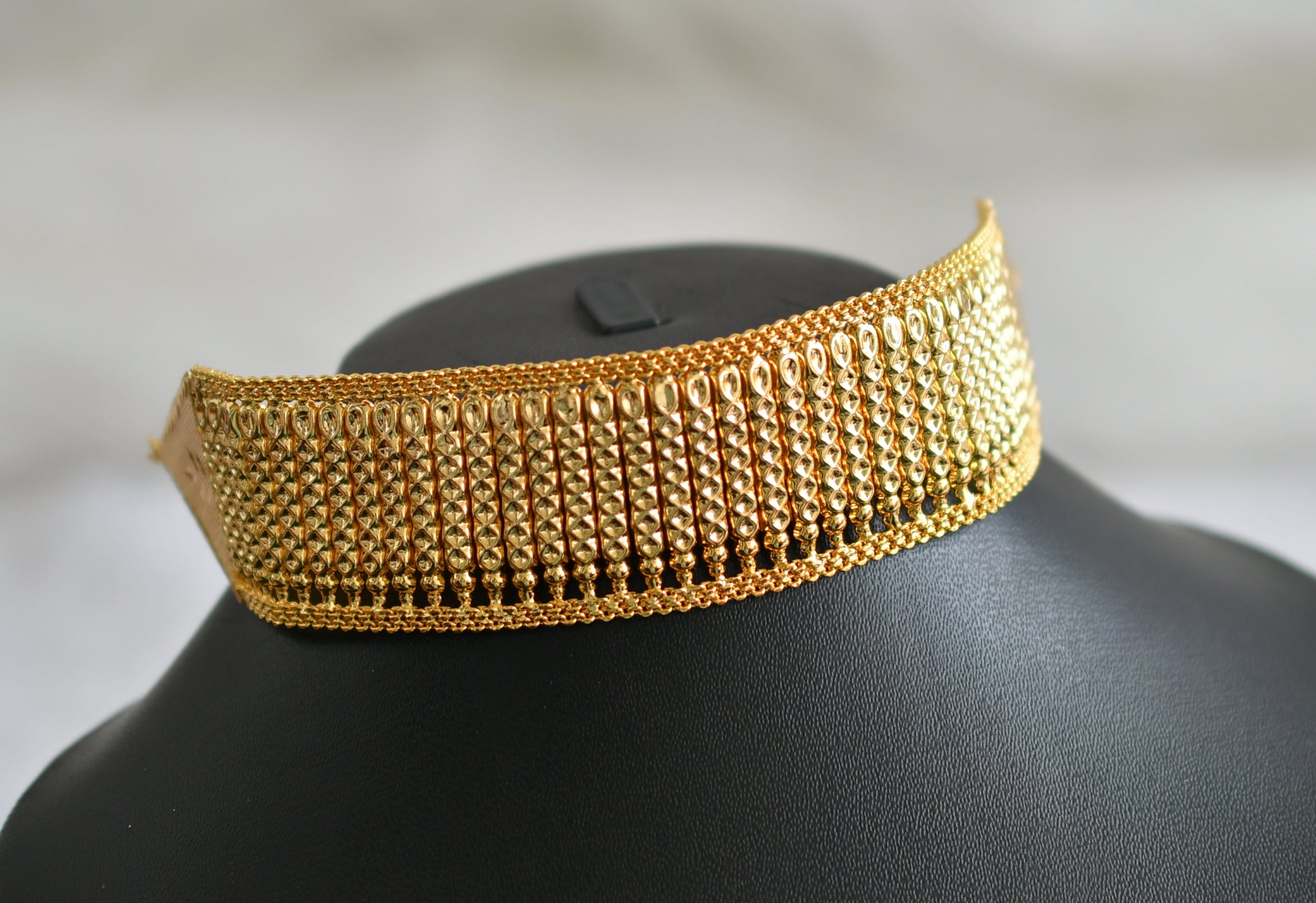 Gold tone kerala style choker necklace dj-46886 – dreamjwell