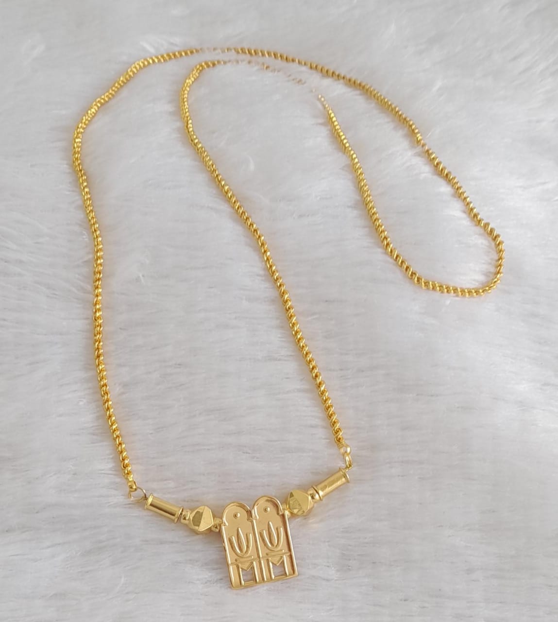 Gold tone 30 inches rope chain with nama mangalyam dj-47083 – dreamjwell